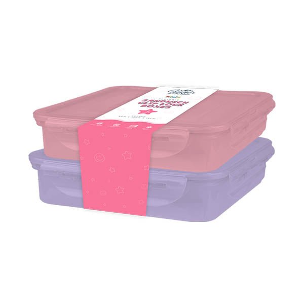 Cooke & Miller Pink Sandwich Boxes 2PK – EuroGiant