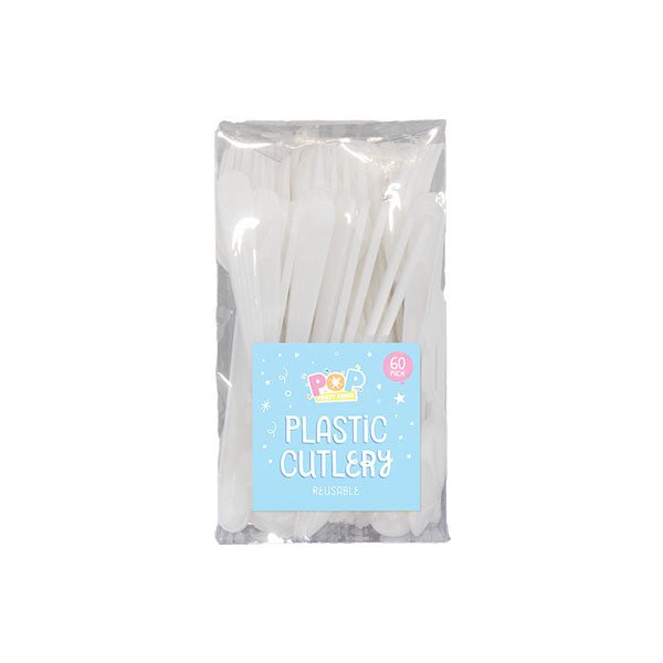 Pop Party Plastic Cutlery 60 Pack – EuroGiant