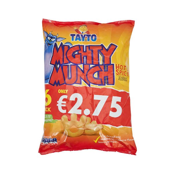 Tayto Mighty Munch Hot & Spicy 6 Pack – EuroGiant